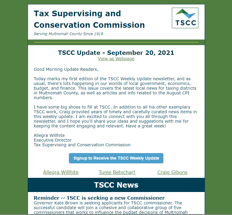 TSCC: Tax Supervising & Conservation Commission